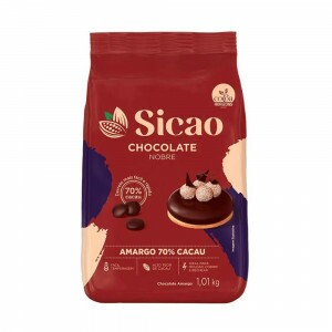 Chocolate Nobre Em Gotas Meio Amargo 70 Cacau 1Kg Sicao
